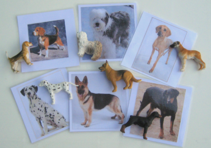 6 DOGS & matching cards, Set #1 – Montessori Materials